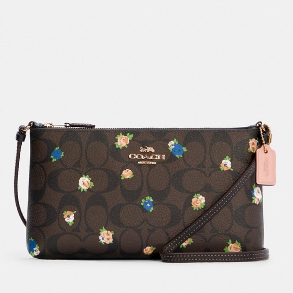 Coach | Bags | Coach Zip Top Crossbody In Signature Canvas | Poshmark